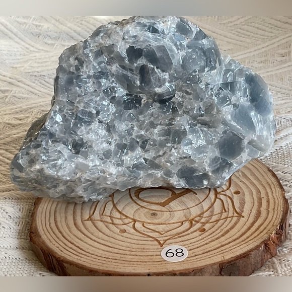 Other | Raw Blue Calcite Crystal Specimen | Poshmark